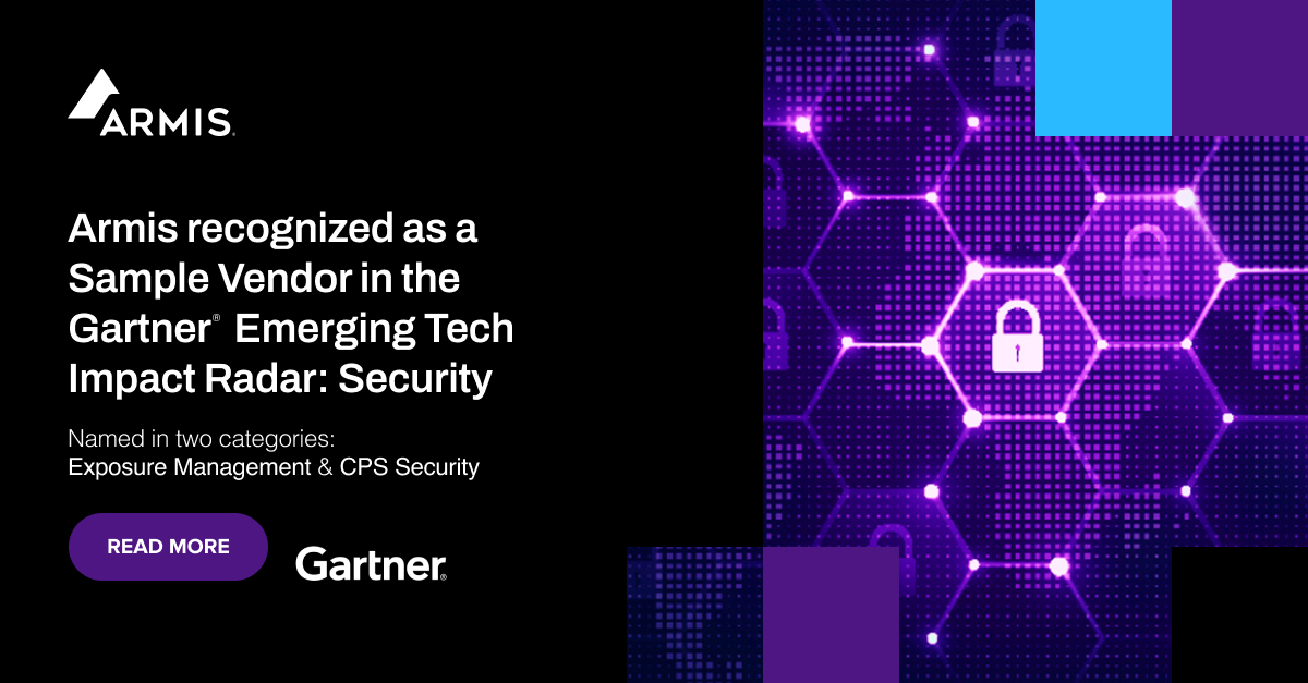 Armis is a Sample Vendor in Gartner® Emerging Tech Impact Radar: Security